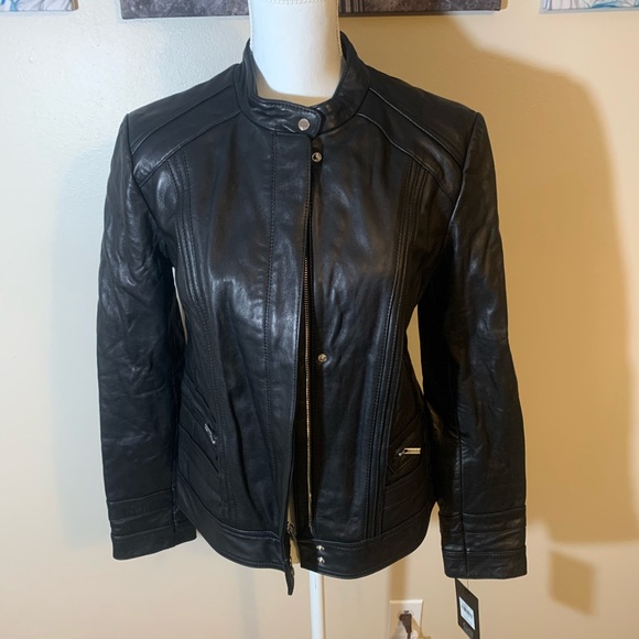 Black Rivet | Jackets & Coats | Black Rivet Womens Leather Jacket ...
